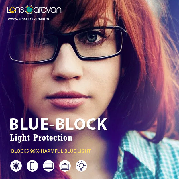 Blue block lens store