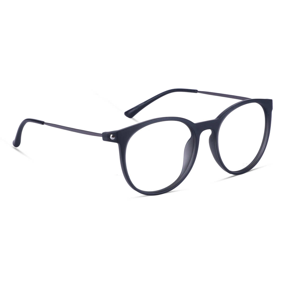 Los Comun Matte Grey Sleek Metal Round P8335 (Including Anti-Glare Len